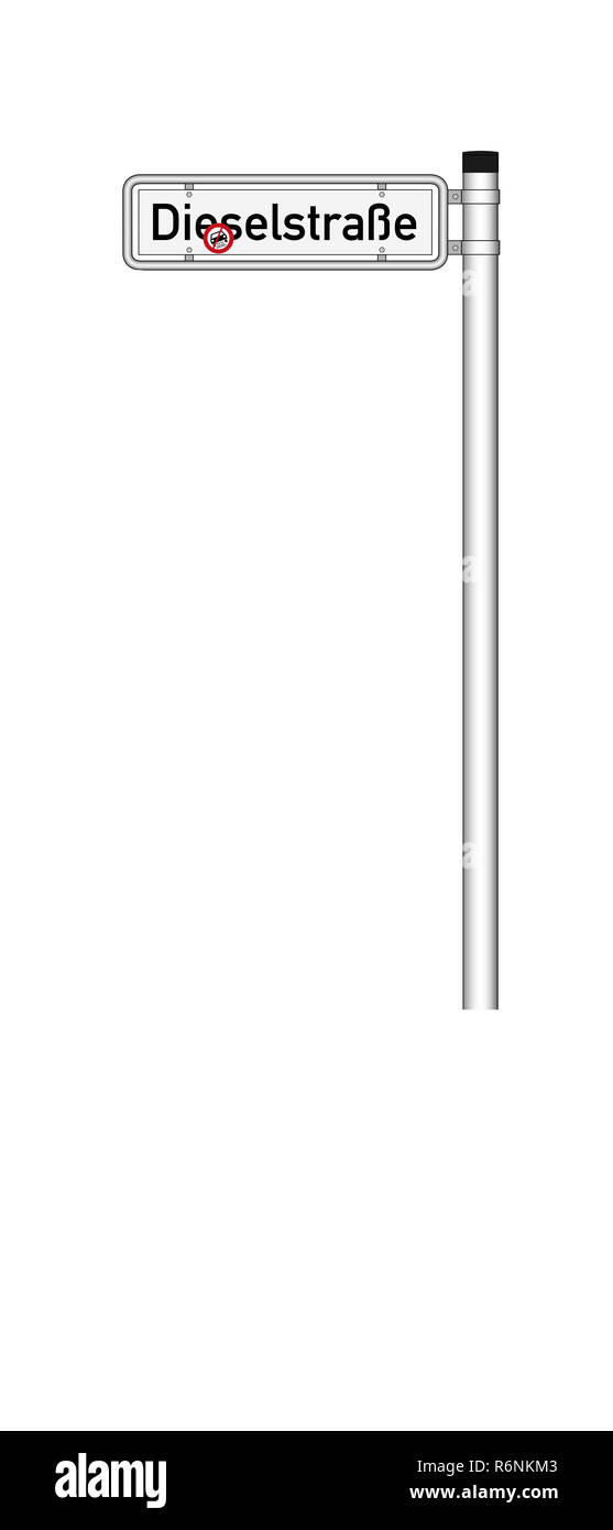 traffic sign diesel driving ban,isolated on white Stock Photo - Alamy