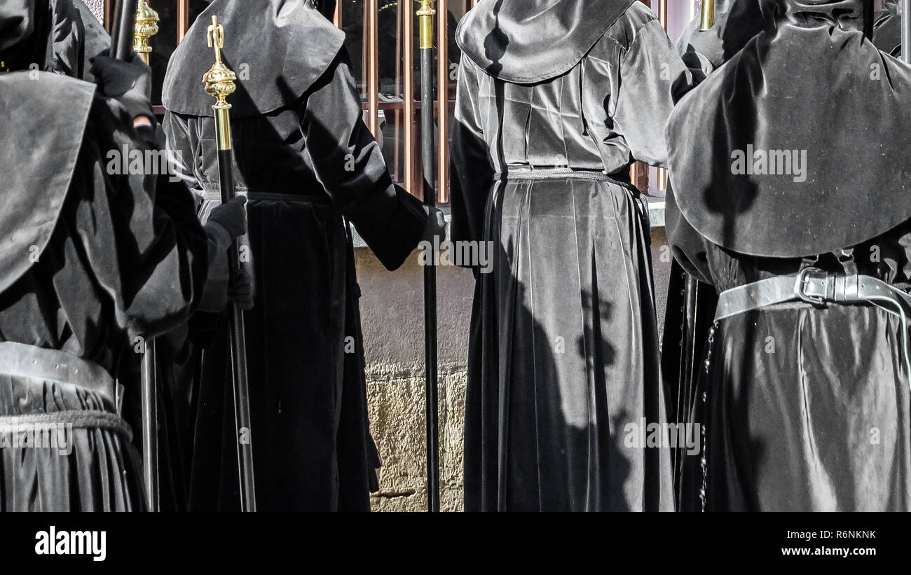 Detail of a traditional Spanish Holy Week procession Stock Photo - Alamy