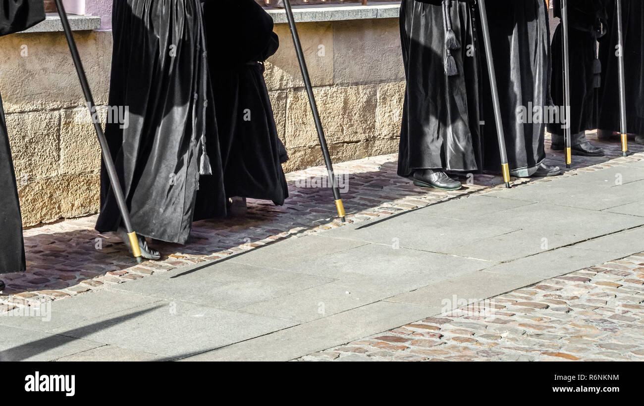Detail of a traditional Spanish Holy Week procession Stock Photo - Alamy