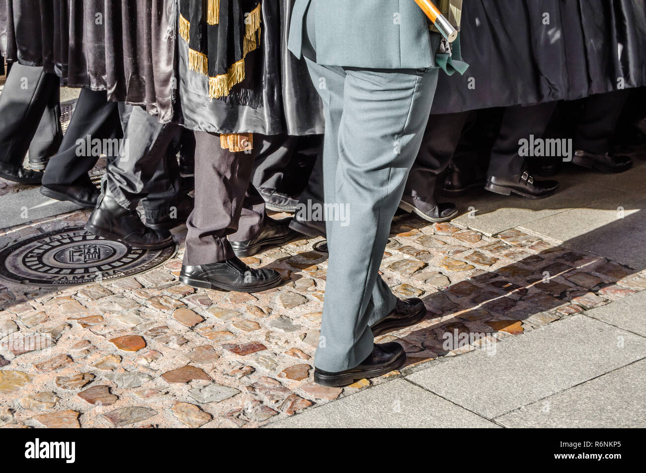 Detail of a traditional Spanish Holy Week procession Stock Photo - Alamy