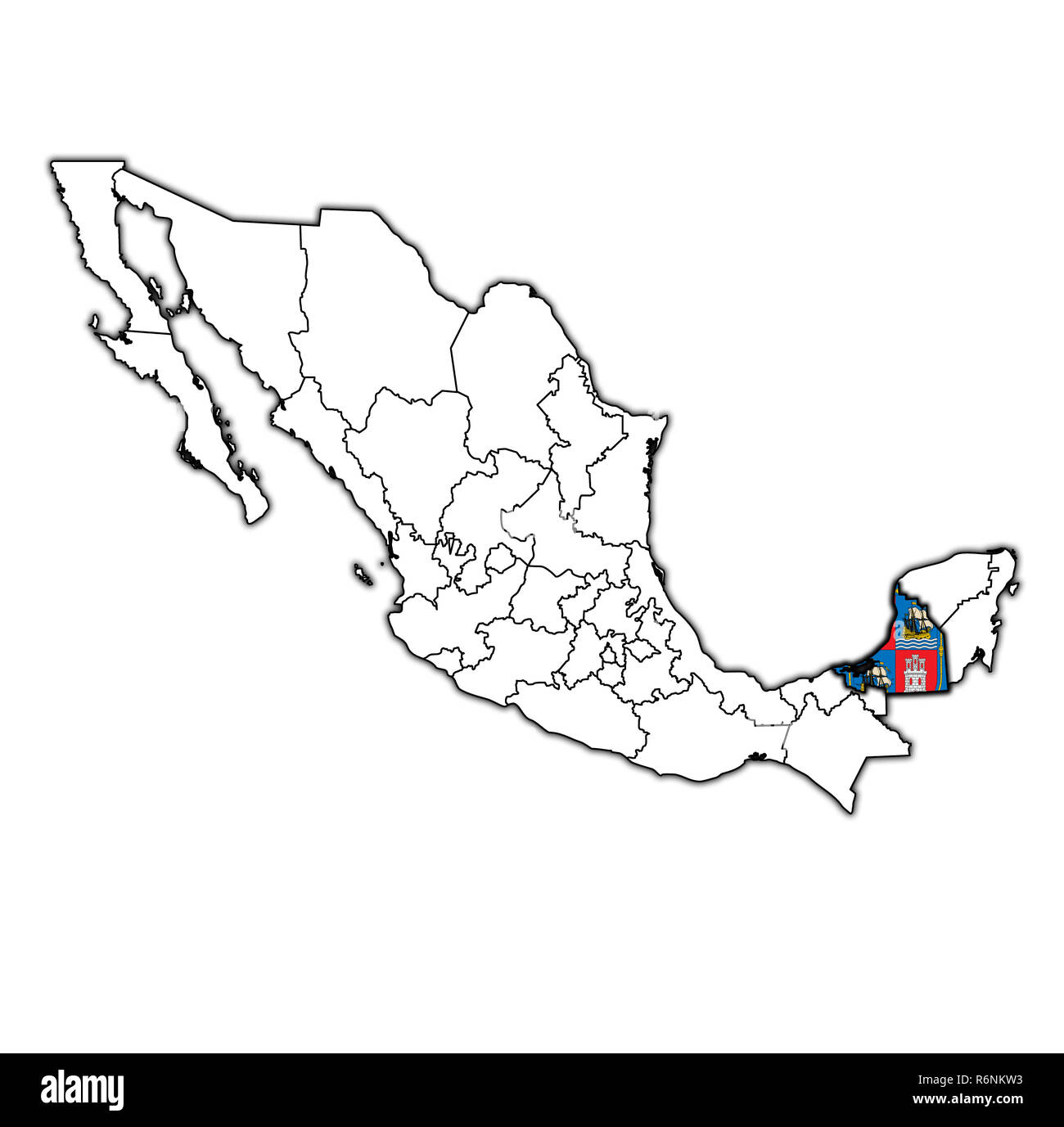 Map of campeche mexico hi-res stock photography and images - Alamy