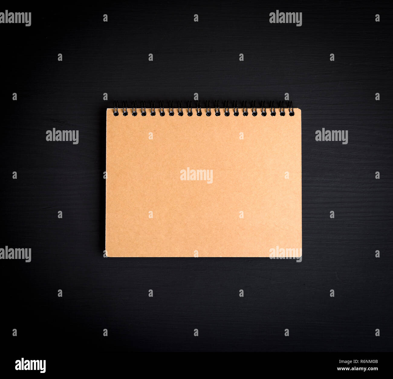 blank notepad with brown sheets Stock Photo - Alamy
