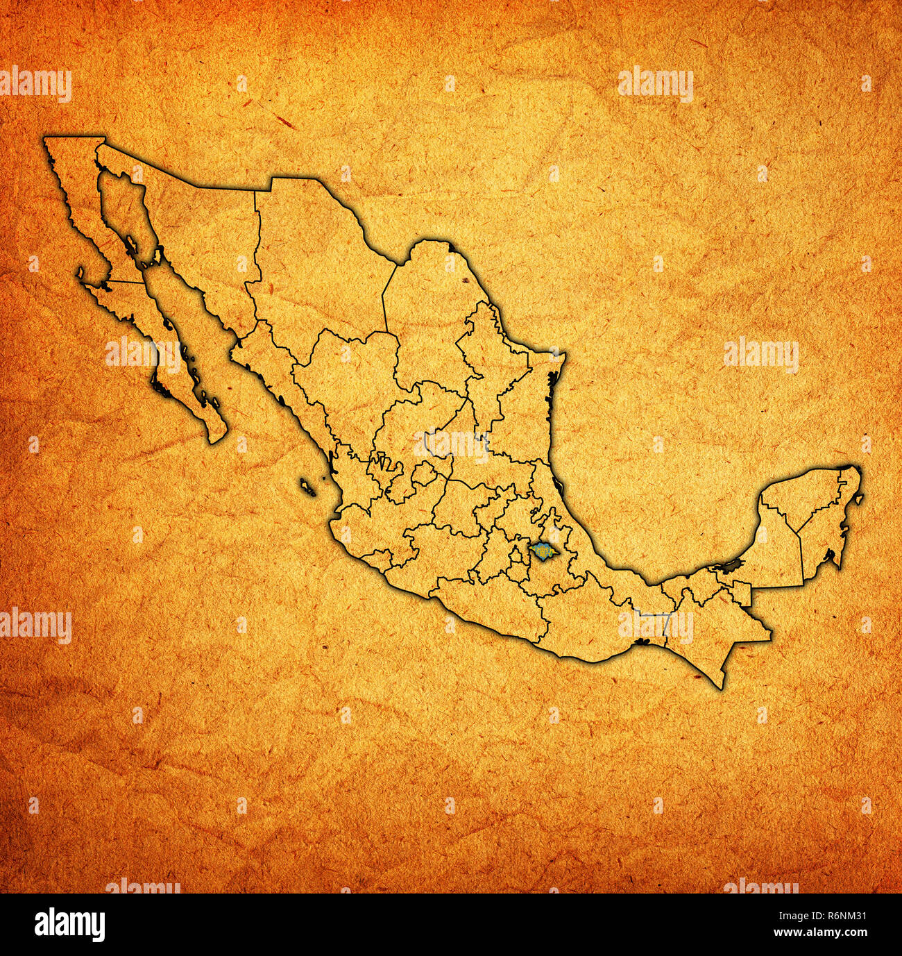 mexican federal district on administration map of Mexico Stock Photo ...