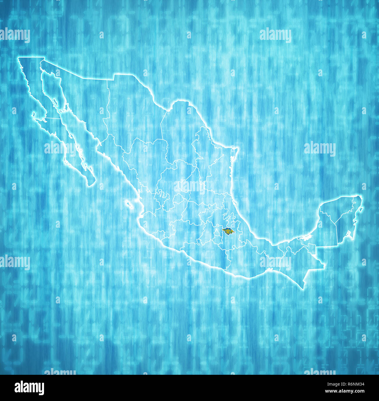 mexican federal district on administration map of Mexico Stock Photo ...