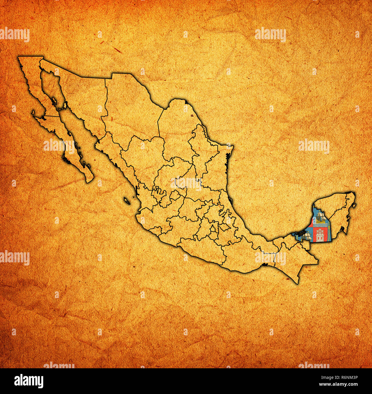 Campeche mexico map hi-res stock photography and images - Alamy
