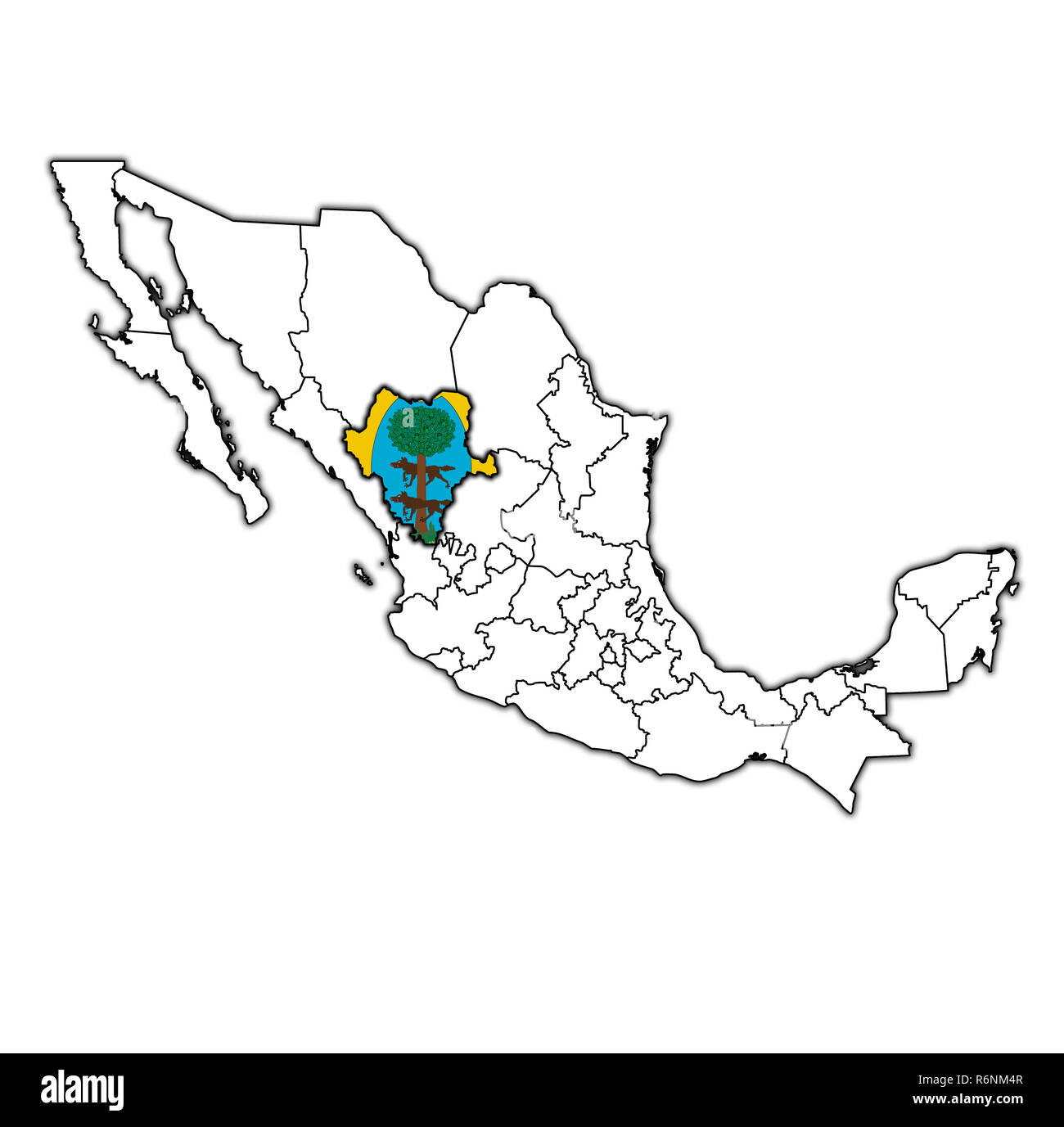 Durango mexico map hi-res stock photography and images - Alamy