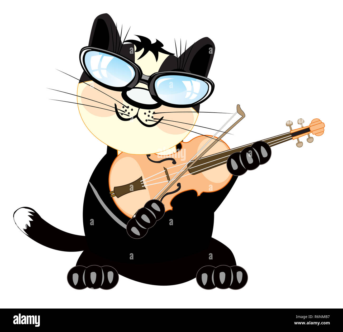 Cat plays on violin Stock Photo - Alamy