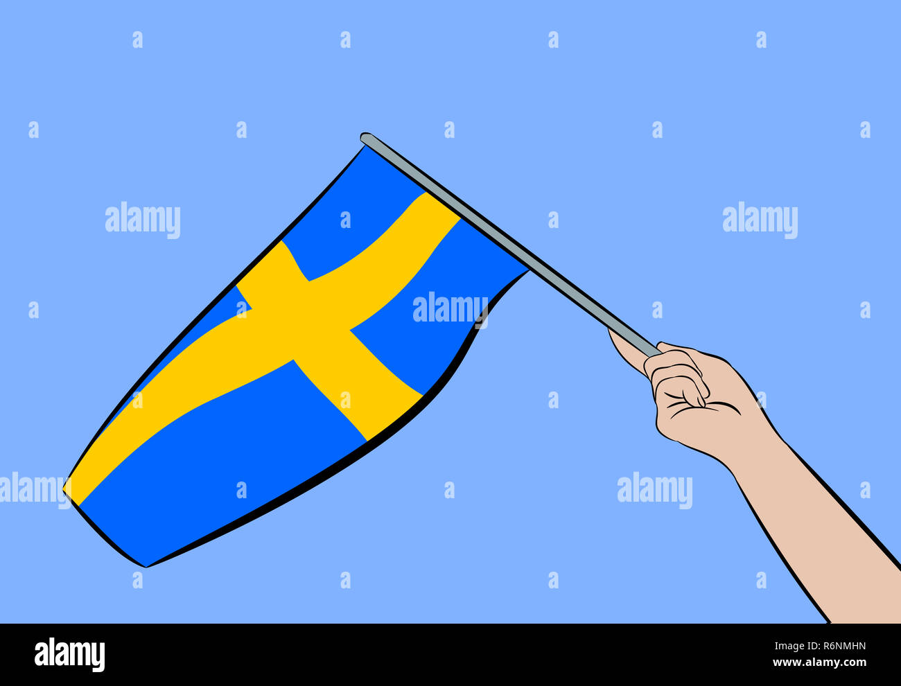 Sweden national day hand hi-res stock photography and images - Alamy