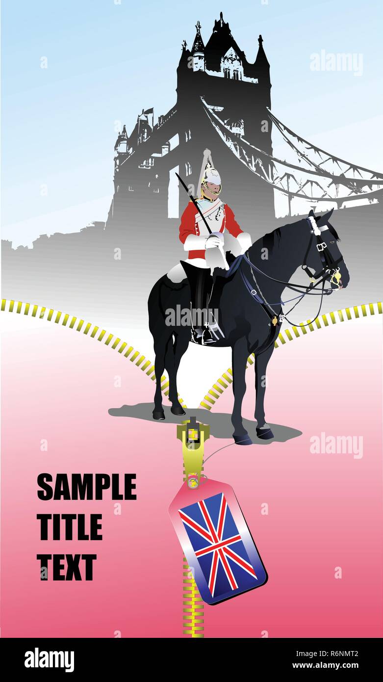 Cover for brochure with London images. Vector illustration Stock Vector ...
