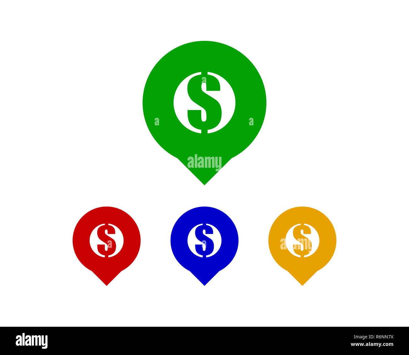 Location map dollar sign Cut Out Stock Images & Pictures - Alamy