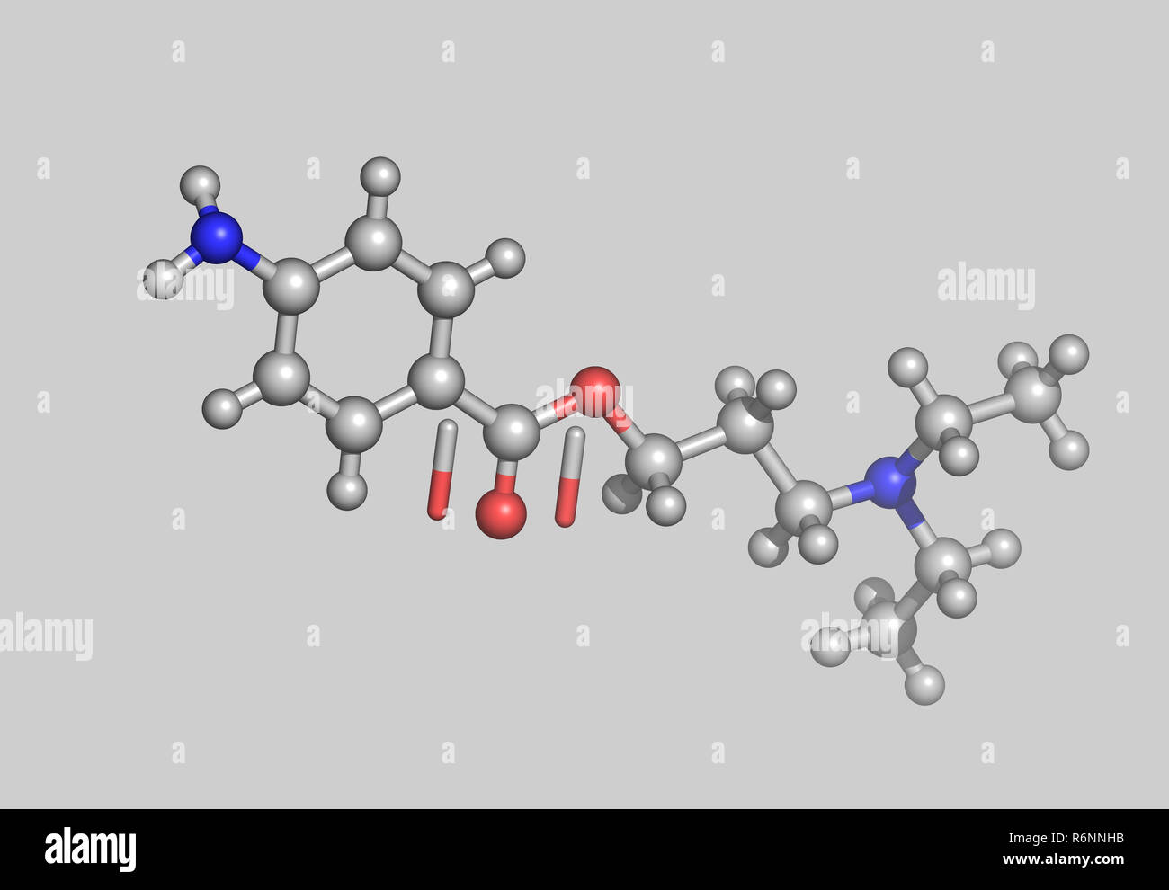 novocain molecular model Stock Photo - Alamy