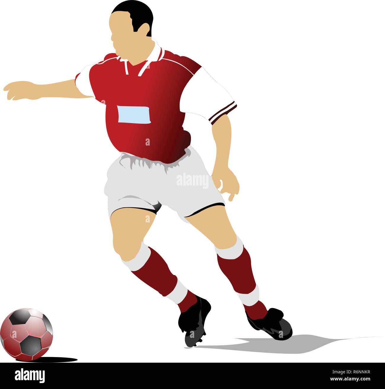 Soccer players. Colored Vector illustration for designers Stock Vector ...