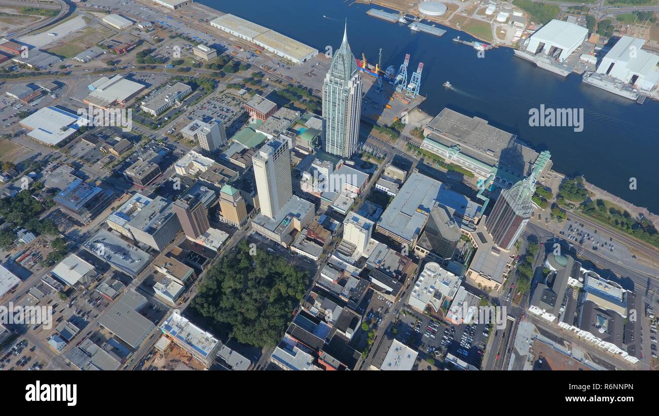 Aerial view of downtown Mobile, Alabama Stock Photo - Alamy