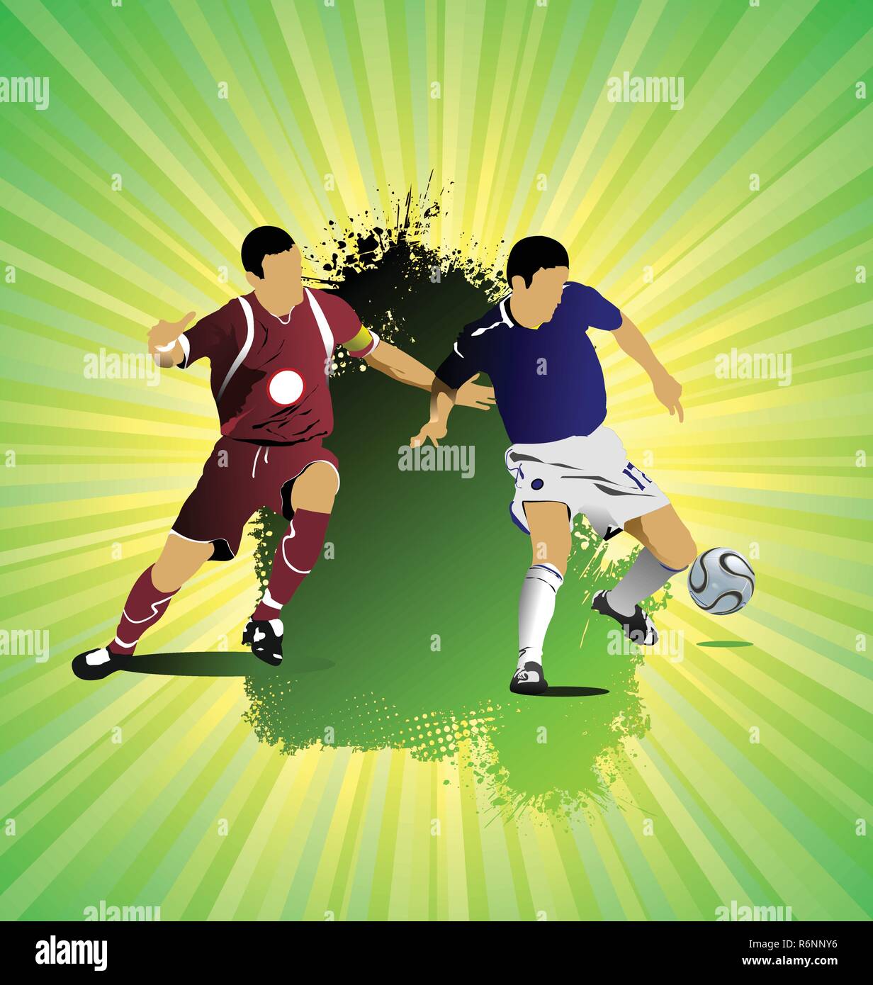Grunge soccer player Stock Vector Images - Alamy