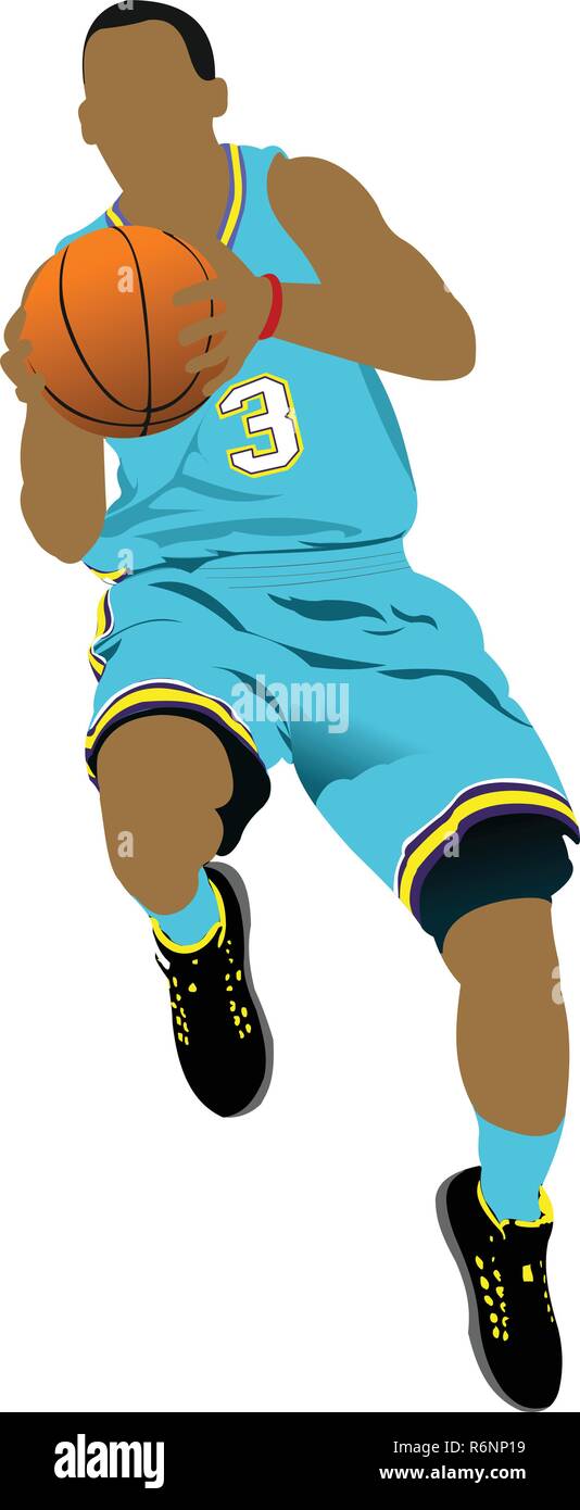 Basketball players. Vector illustration Stock Vector Image & Art - Alamy