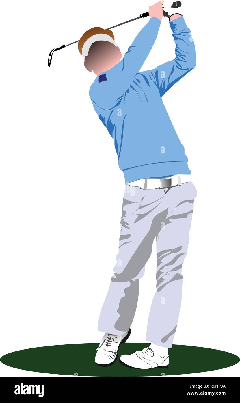 Golf players. Vector illustration Stock Vector Image & Art - Alamy