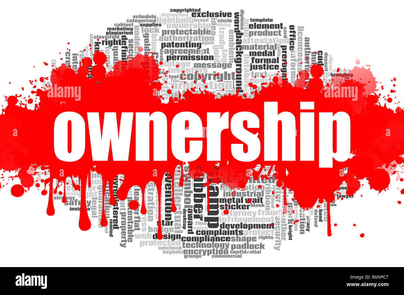 Ownership word cloud Stock Photo - Alamy