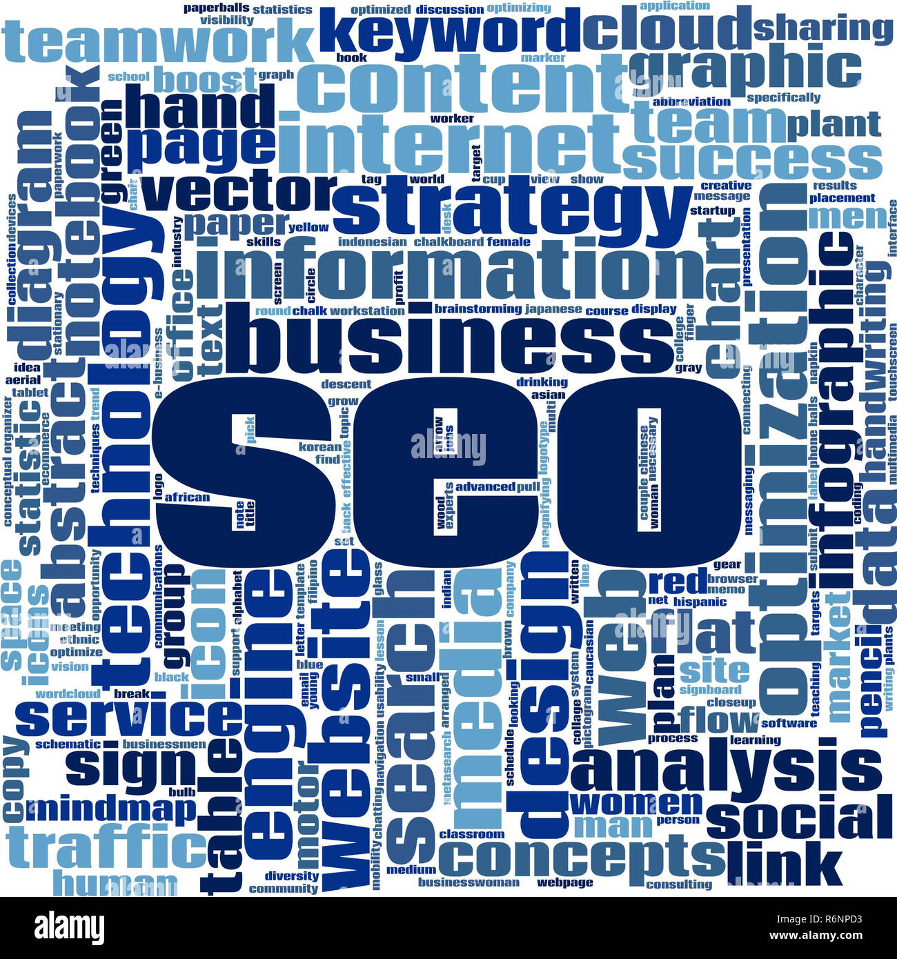 SEO word cloud Stock Photo - Alamy