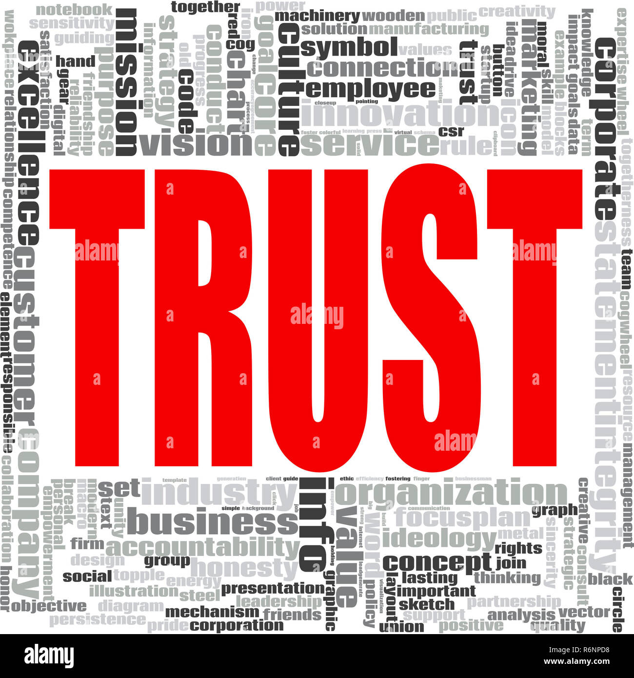 Trust word cloud Stock Photo - Alamy
