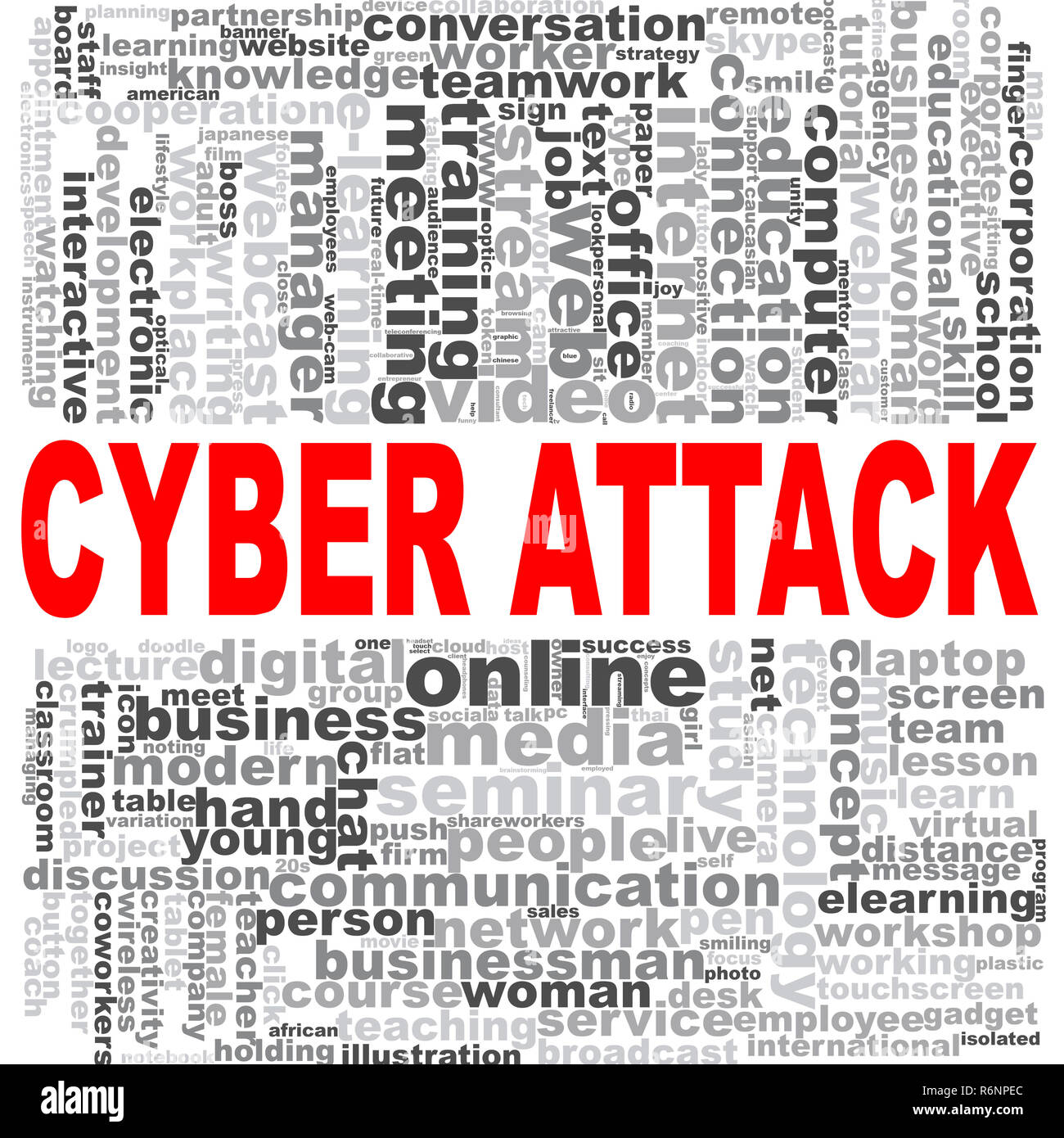 Cyber attack word cloud Stock Photo - Alamy