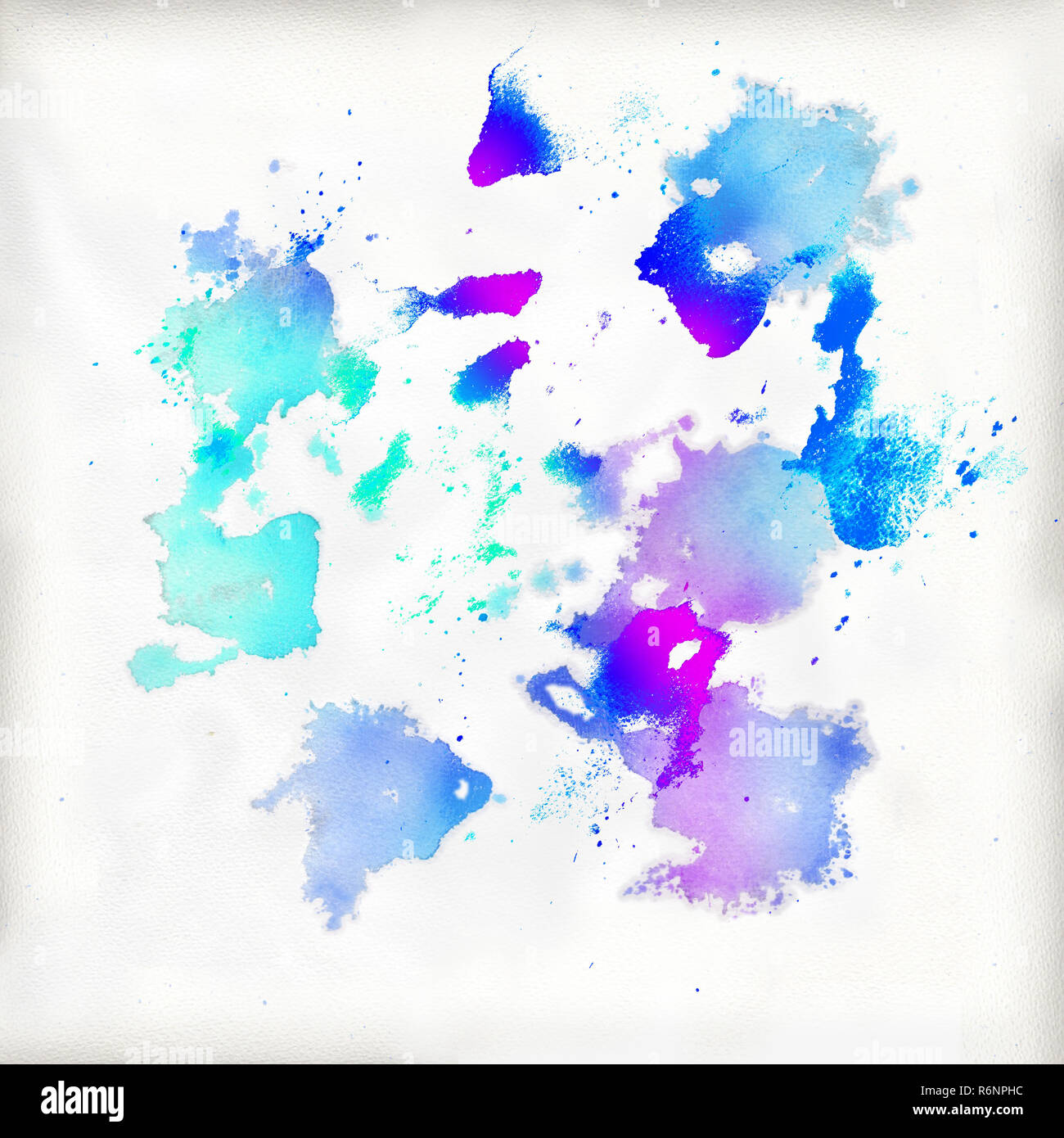 many color spots on a watercolor paper Stock Photo - Alamy