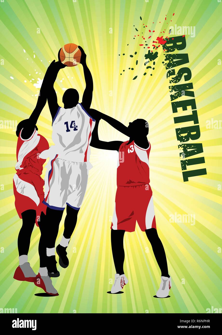 Basketball poster. Vector illustration Stock Vector Image & Art - Alamy