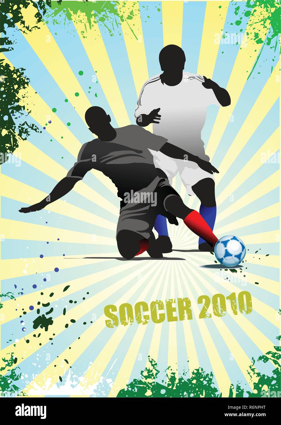 Poster Soccer football player. Colored Vector illustration for ...