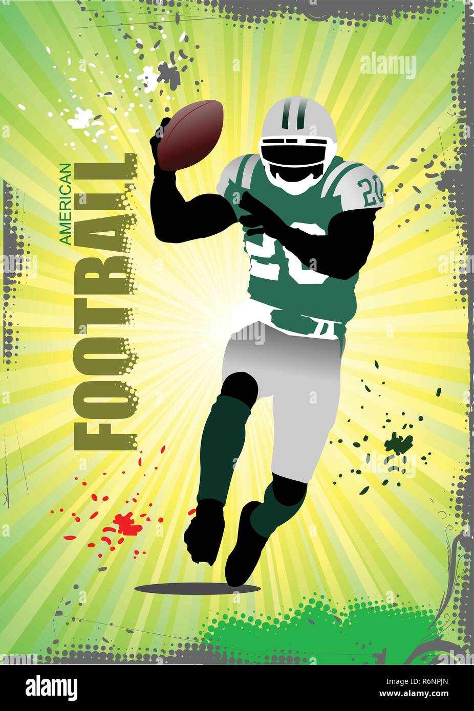 American football player poster hi-res stock photography and images - Alamy
