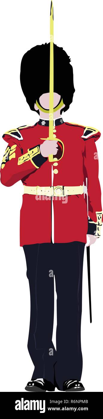 Vector image of beefeater isolated on white Stock Vector Image & Art ...