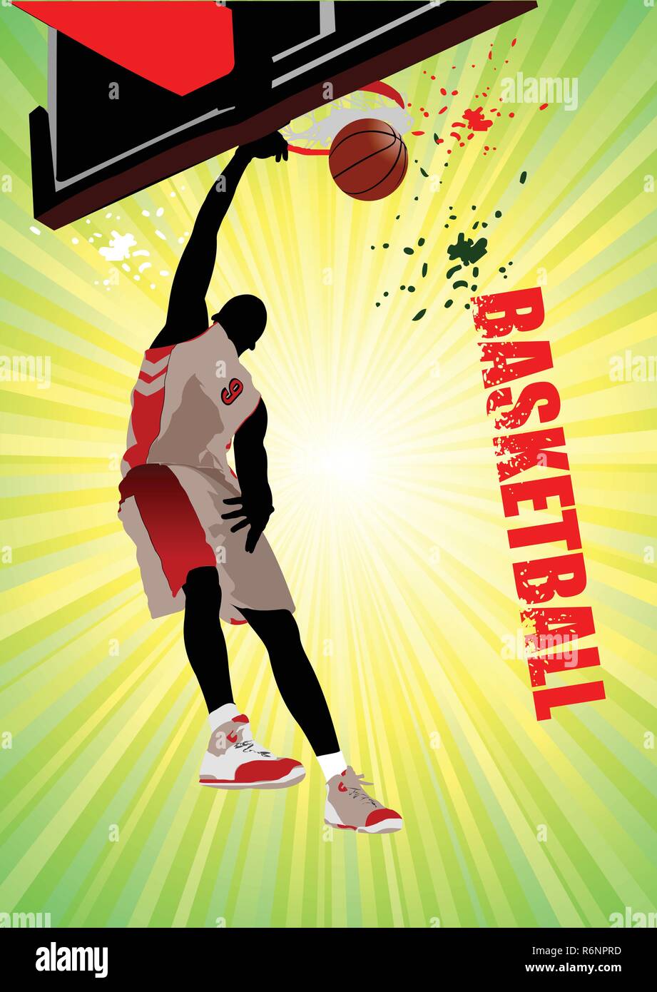 Basketball poster. Vector illustration Stock Vector Image & Art - Alamy