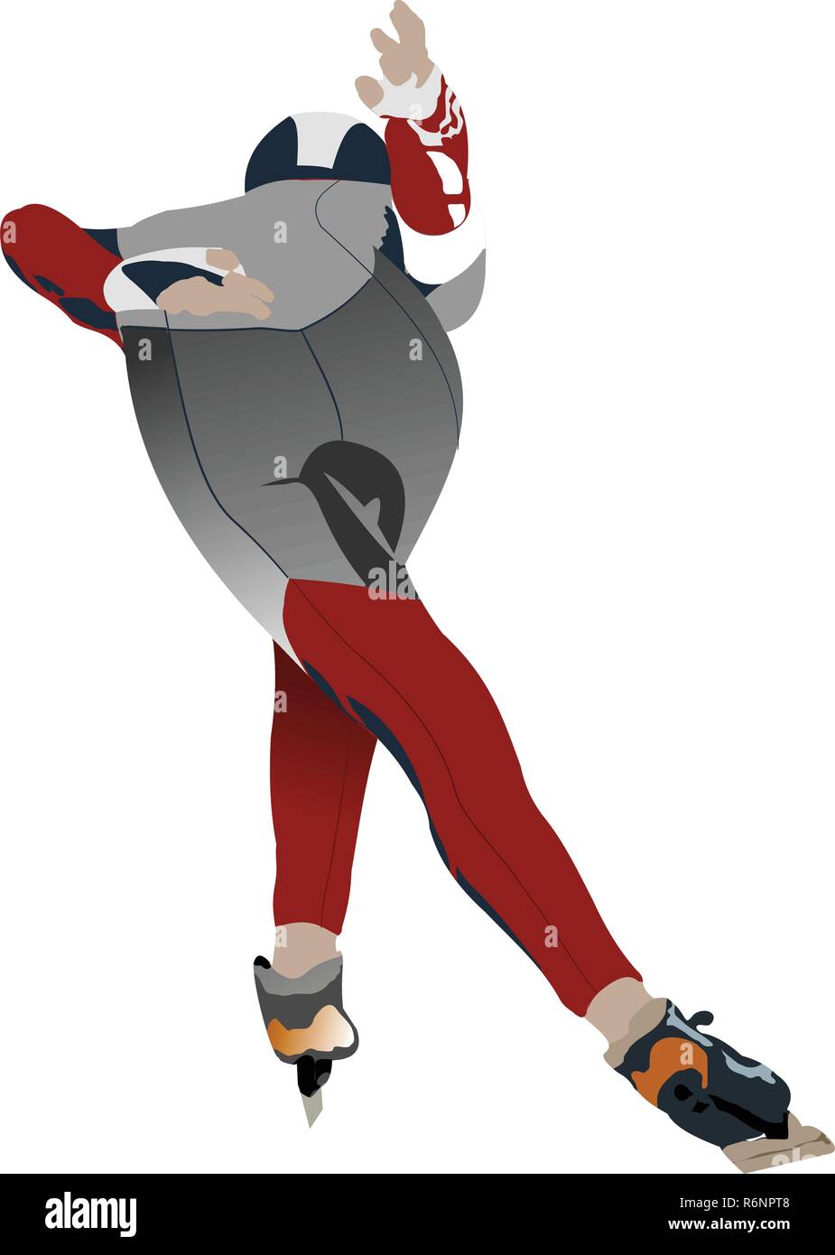 Speed skating. Vector illustration Stock Vector Image & Art - Alamy