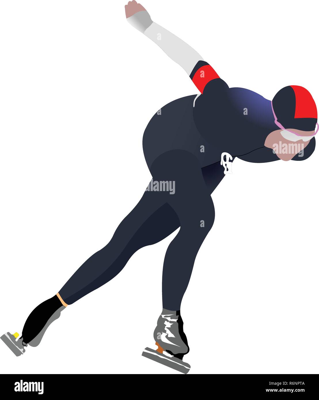 Speed skating. Vector illustration Stock Vector Image & Art - Alamy