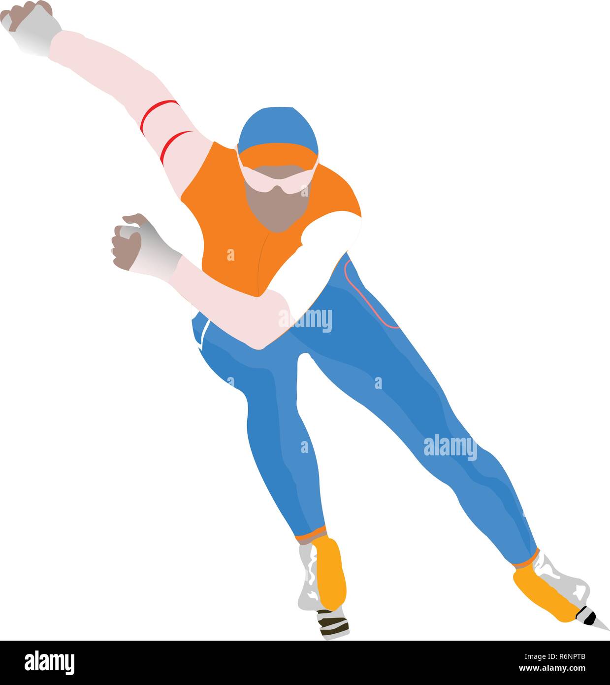 Speed skating. Vector illustration Stock Vector Image & Art - Alamy
