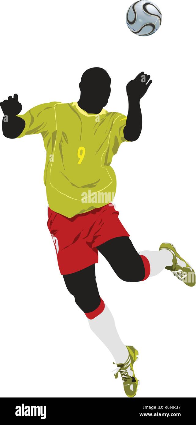 Soccer player colored vector hi-res stock photography and images - Alamy