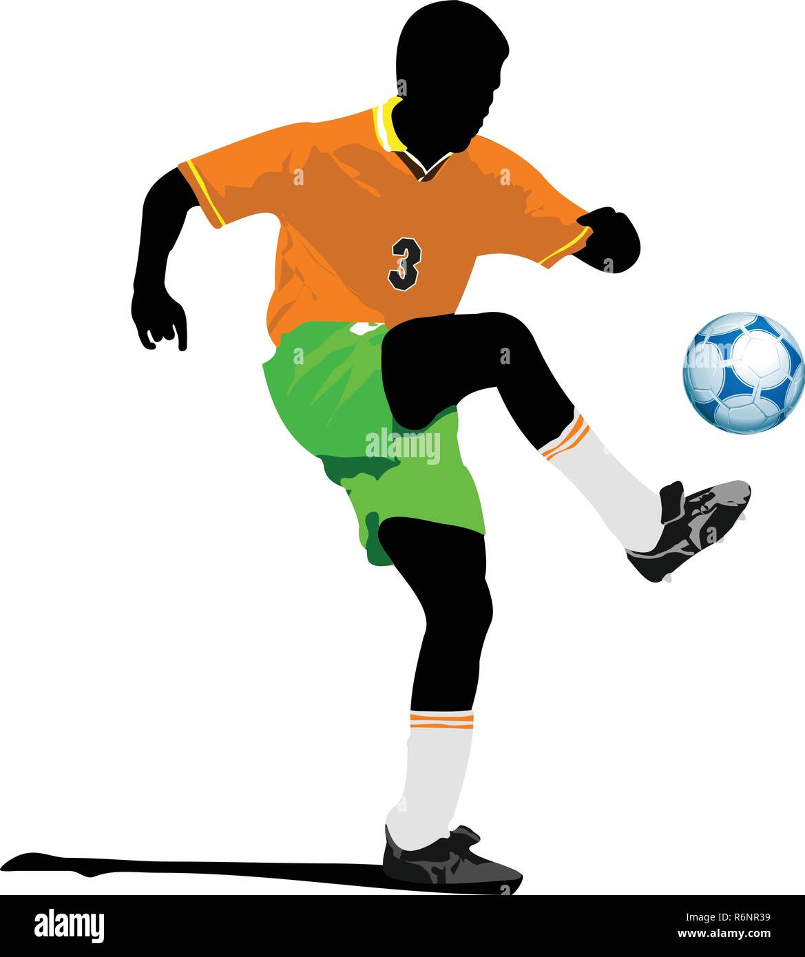 Soccer player colored vector hi-res stock photography and images - Alamy