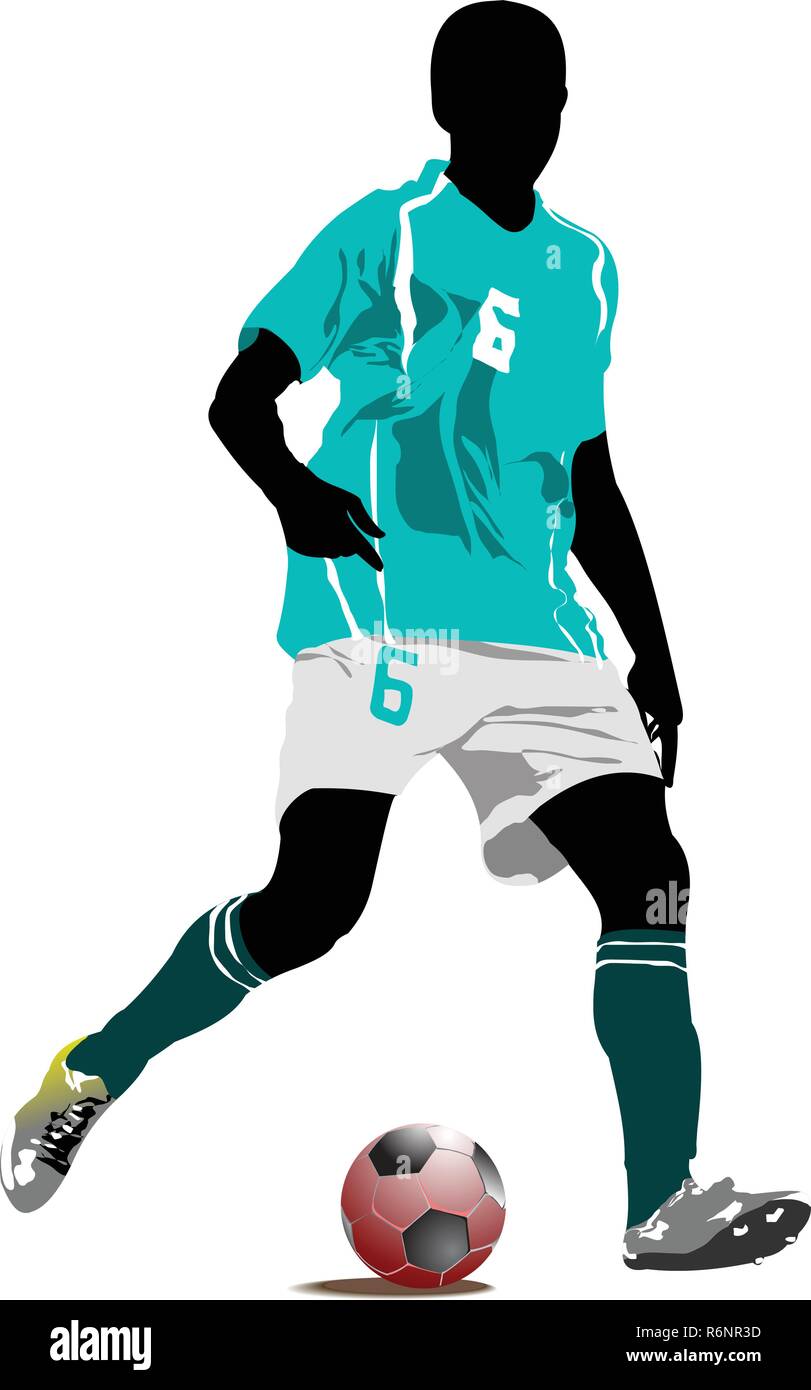Soccer player colored vector hi-res stock photography and images - Alamy
