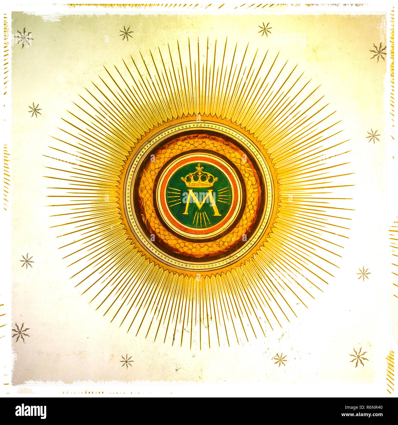 Monogram of Virgin MAry Stock Photo - Alamy