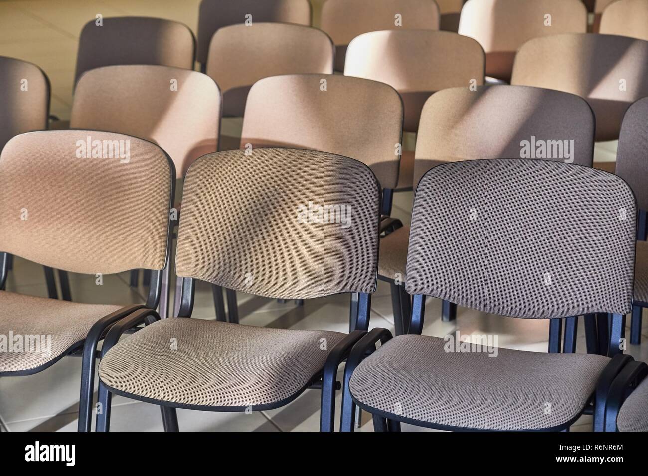 Rows of Chairs Stock Photo - Alamy