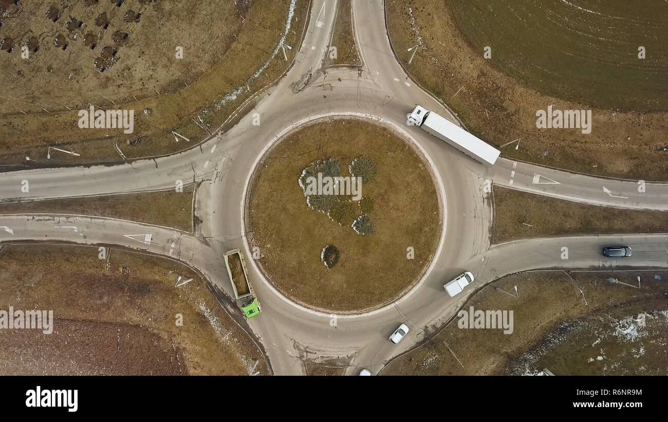 Roundabout from above Stock Photo - Alamy