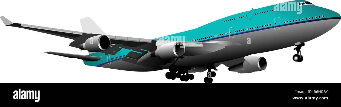 Airplane take off. Vector illustration Stock Vector Image & Art - Alamy
