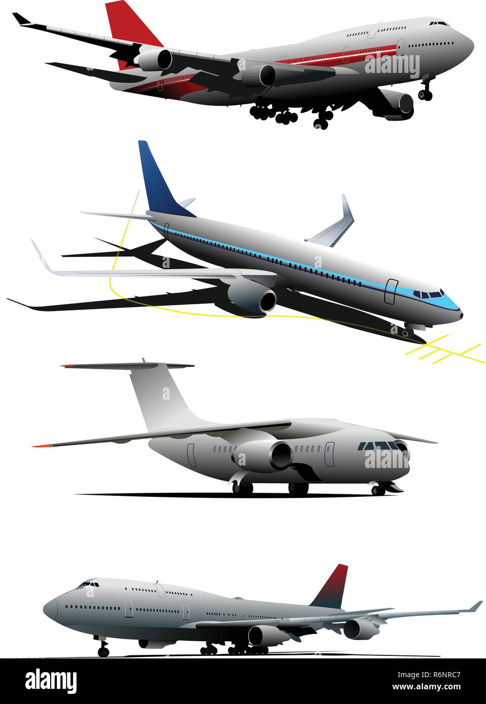 Four planes Stock Vector Images - Alamy