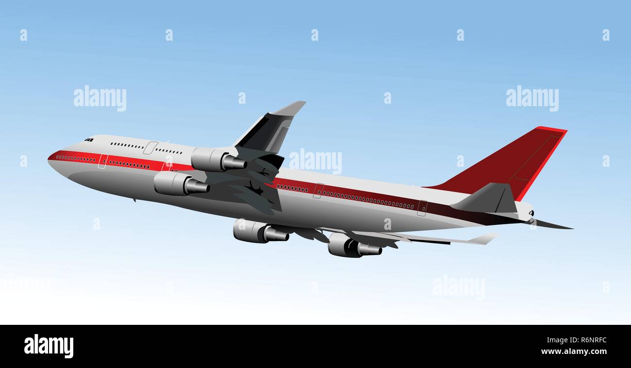 Airplane. Vector illustration Stock Vector Image & Art - Alamy
