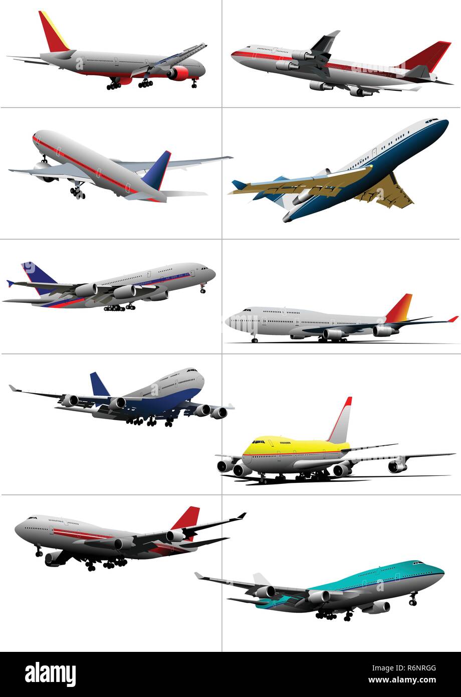 Airplanes horizontal Stock Vector Images - Alamy