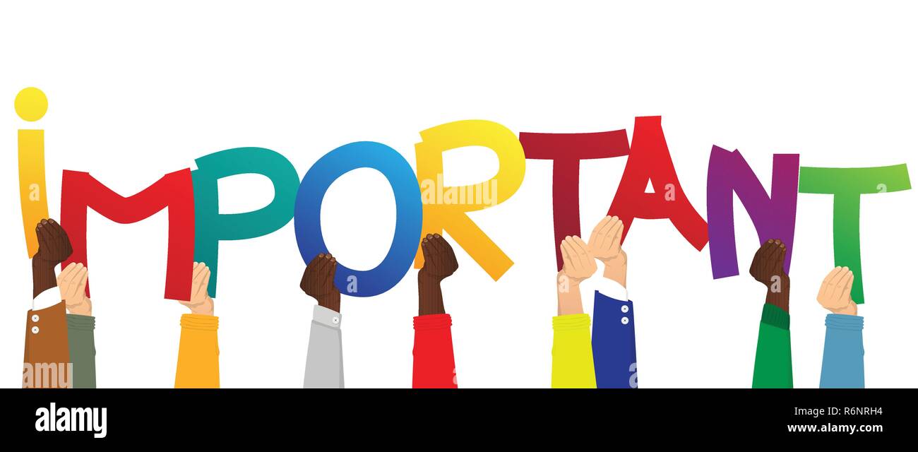 Diverse hands holding letters of the alphabet created the word ...