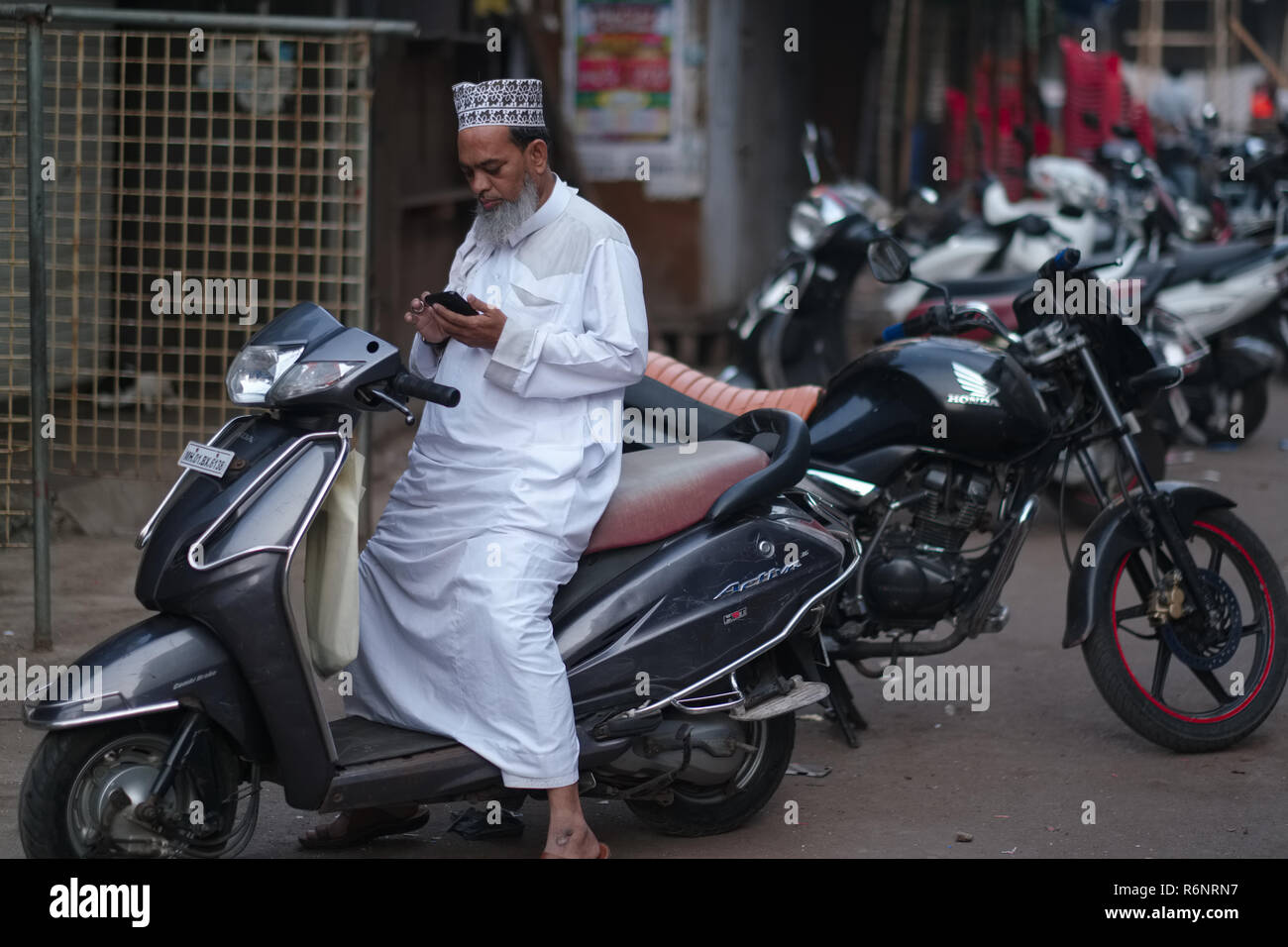 Man On Parked Motorcycle Stock Photos & Man On Parked Motorcycle Stock ...