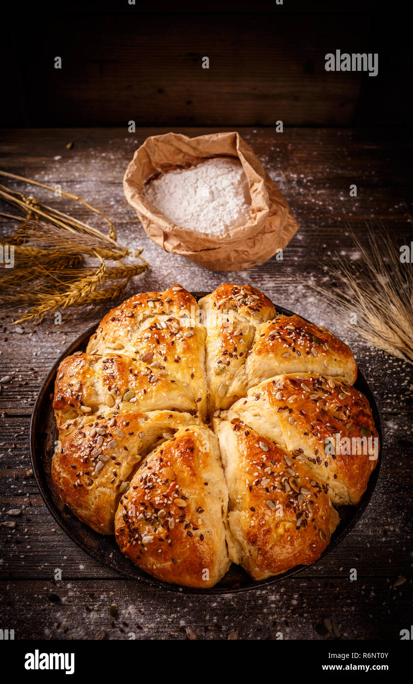Fresh baked pastry buns Stock Photo - Alamy