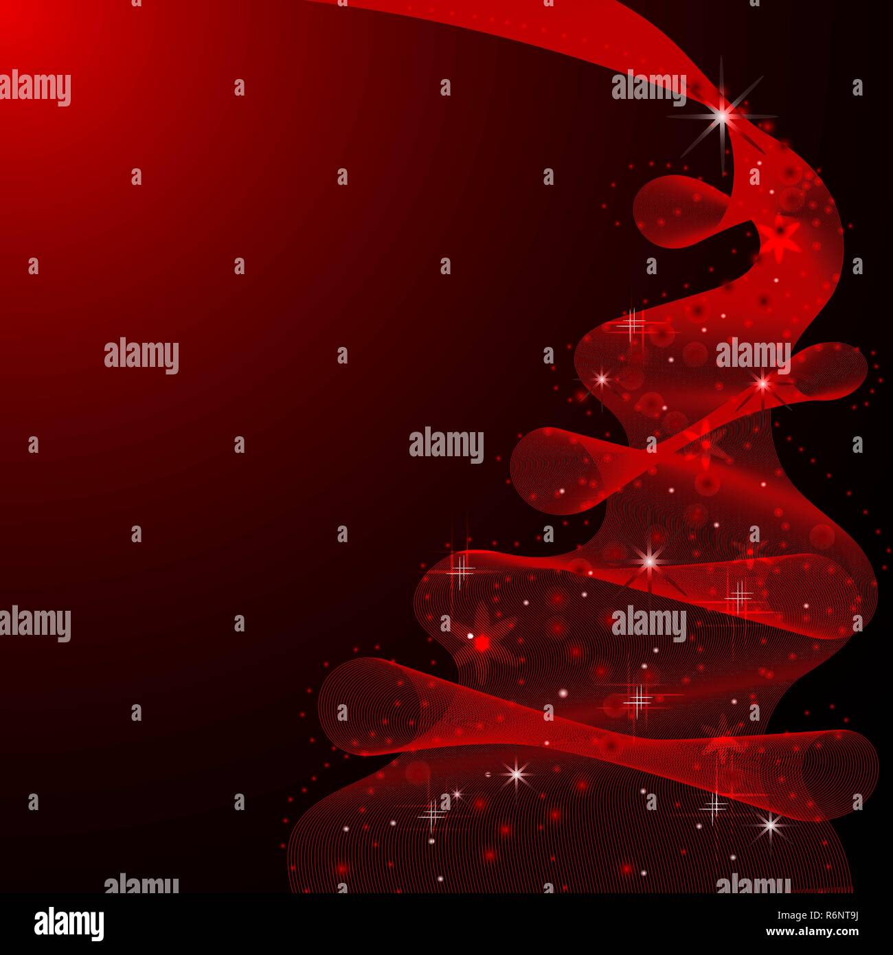 Sparkling Christmas Tree made of wave flow Stock Vector Image & Art - Alamy
