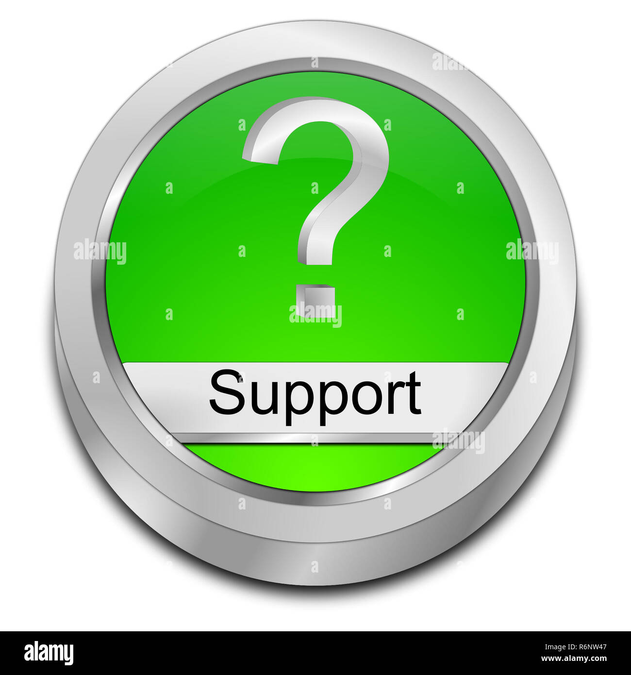 glossy green Support Button - 3D illustration Stock Photo - Alamy