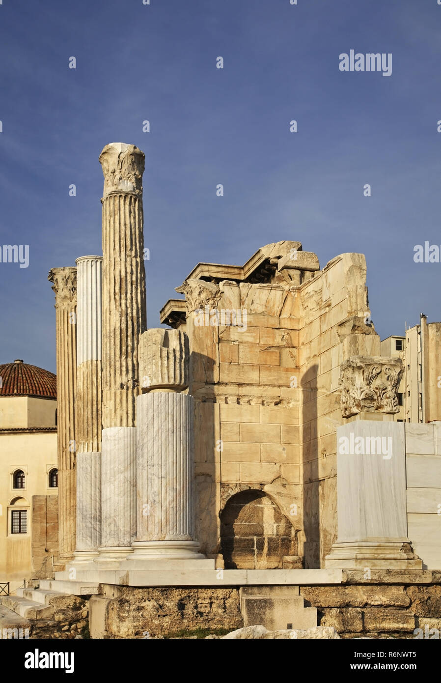 Library of Hadrian in Athens. Greece Stock Photo - Alamy