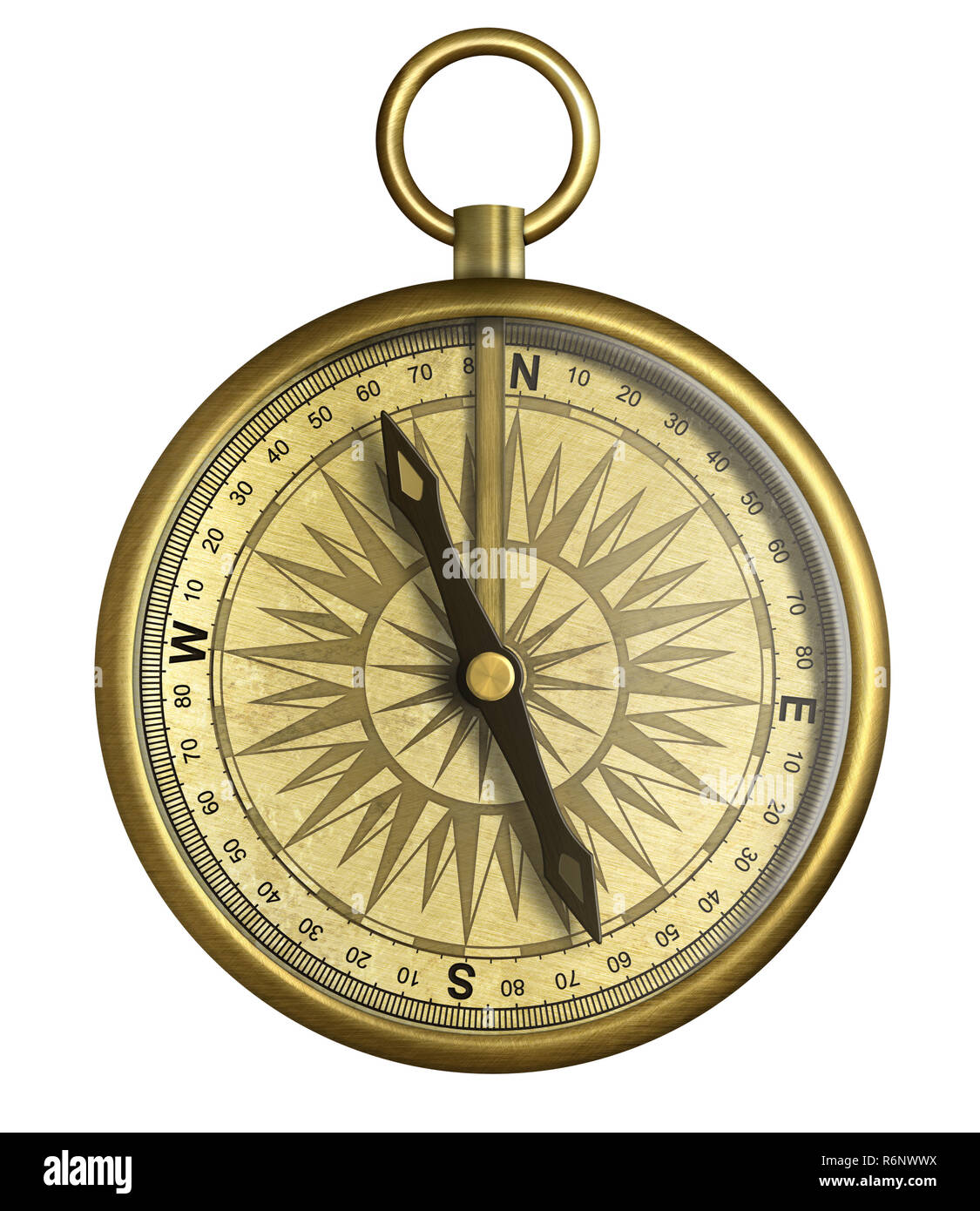 Vintage compass isolated on white Stock Photo - Alamy
